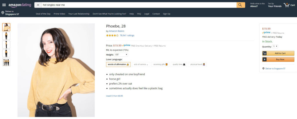 Amazon Dating Parody Site Lets You Opt For Same-Day Delivery Of 'Hot ...