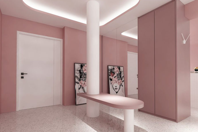 This Minimalist Pastel Pink HDB Flat Looks Straight Out Of A Wes ...