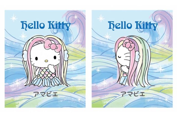 Hello Kitty As A Mermaid With Pastel Hair On Antibacterial Products Is ...