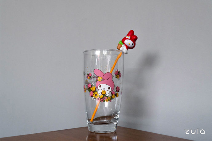 These Kawaii Sanrio Glasses With Matching Stirrers Starring Hello Kitty ...