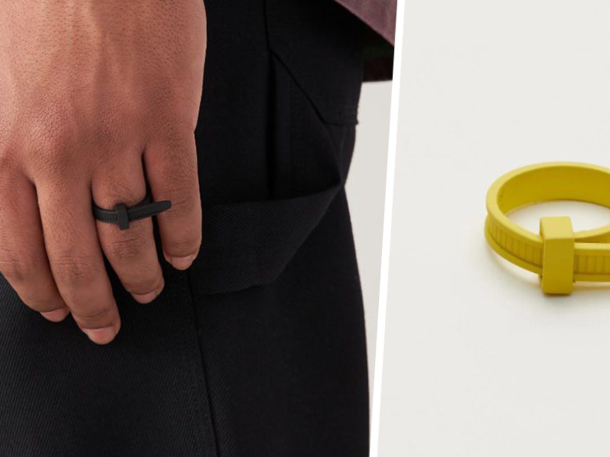 31％割引オレンジ系国内外の人気が集結 AMBUSH zip tie ring、zip tie 2finger ring リング アクセサリー ...