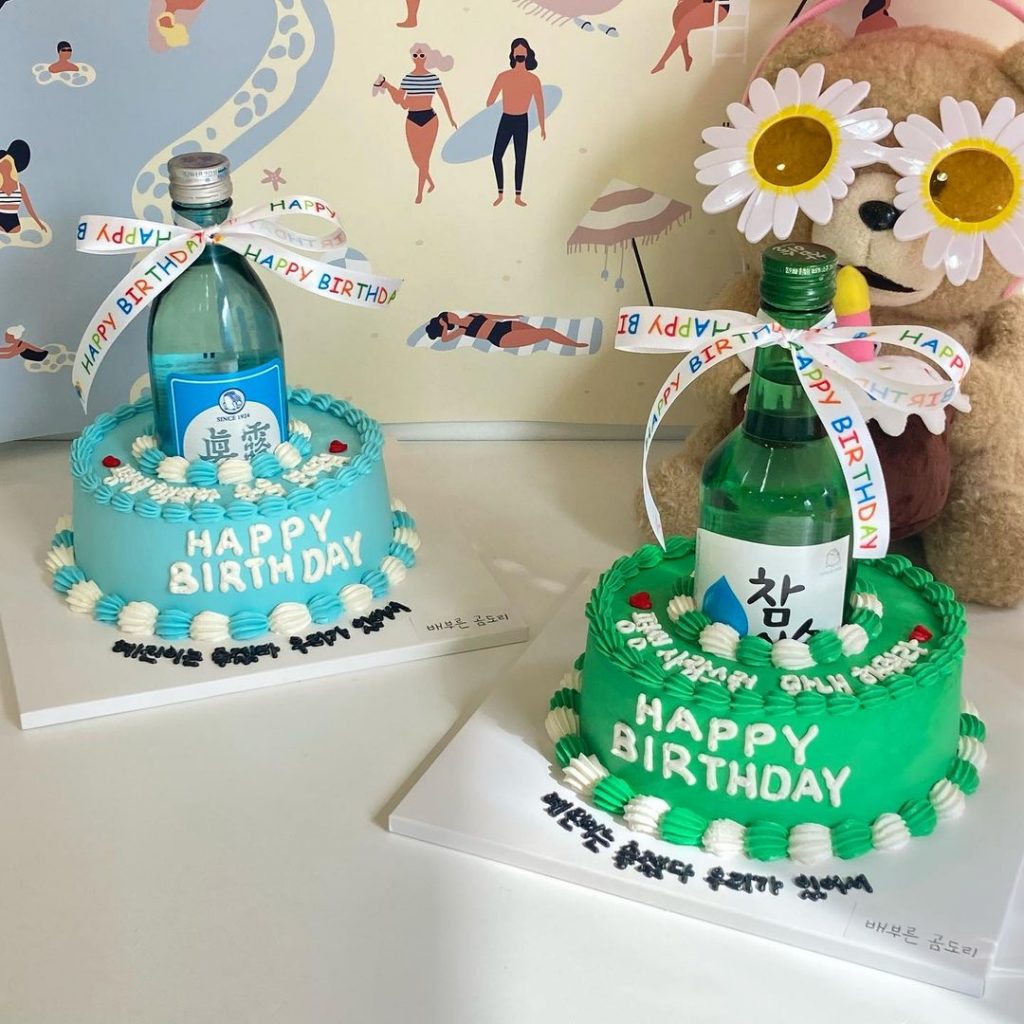 These Soju Bottle Cakes Come With K-BBQ “Meat” For Your Cravings