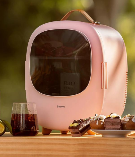 This Portable Mini Fridge Doubles As A Room Cooler & Makeup Chiller