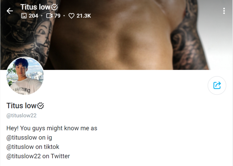 Titus Low Facts Like Singapore's Most Subscribed Male OnlyFans Creator