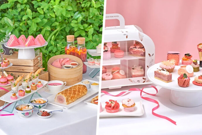The Fullerton Hotel Purple Afternoon Tea Set Comes With Cakes & Scones