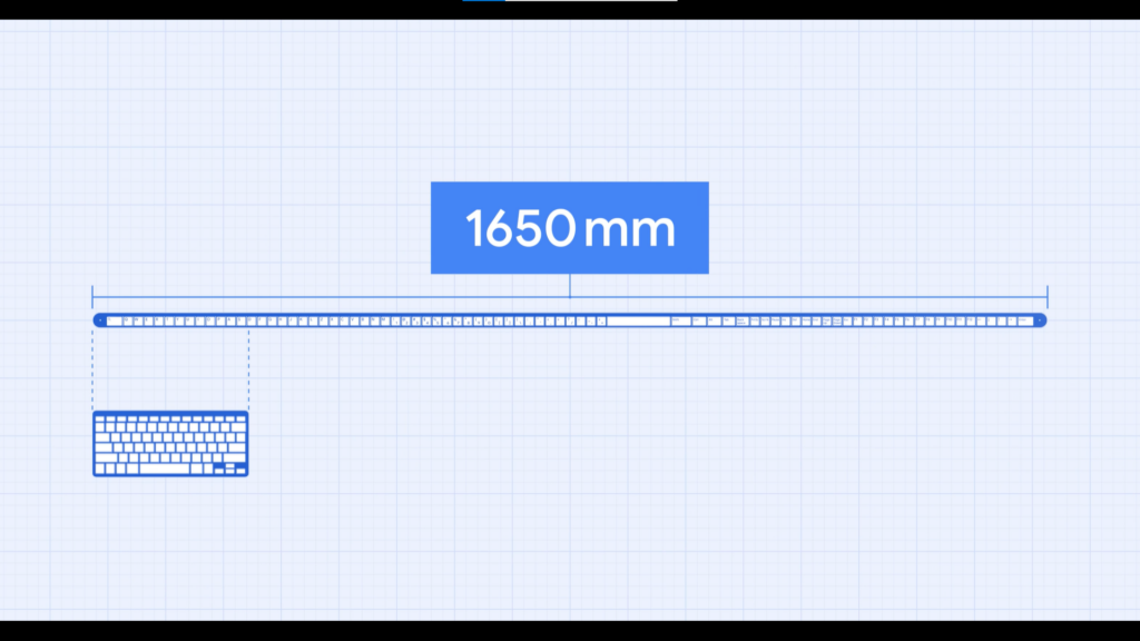Google Japan Horizontal Keyboard Has A Length Of 1.65m
