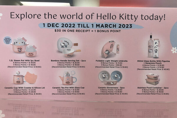 You Can Now Redeem Hello Kitty Kitchenware At FairPrice