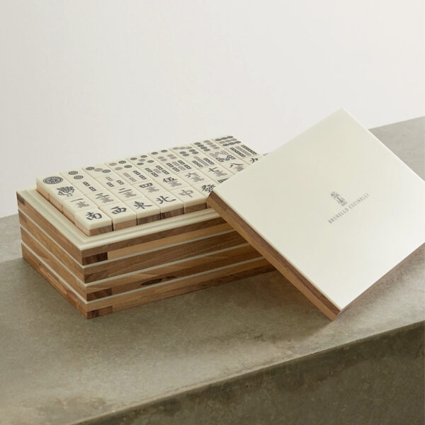 This Walnut Wood Mahjong Set Comes With Hand-Painted Tiles