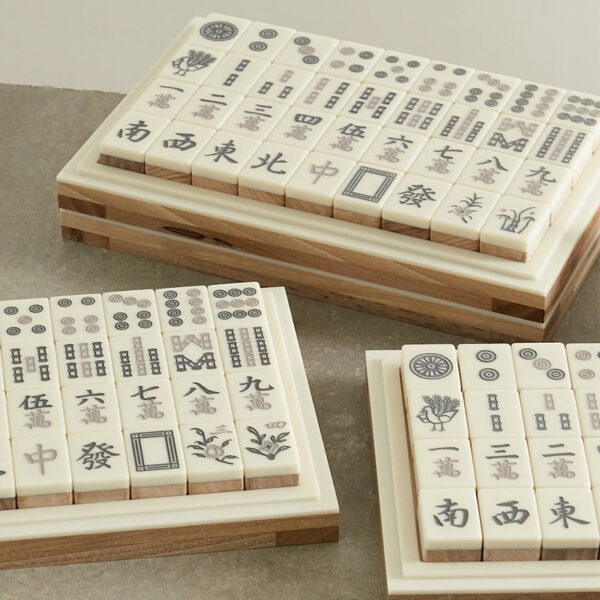 This Walnut Wood Mahjong Set Comes With Hand-Painted Tiles