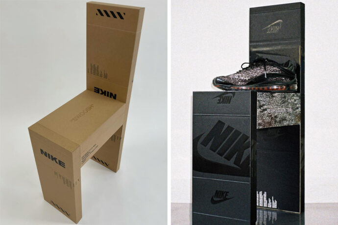 There Are Now Sofa & Tables Made Out Of Nike Shoe Boxes