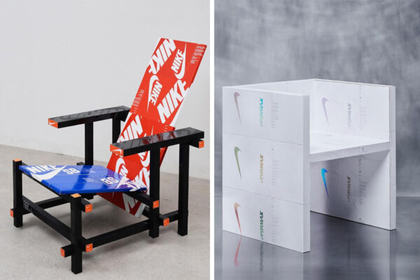 There Are Now Sofa & Tables Made Out Of Nike Shoe Boxes