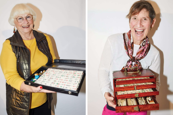 Photos Of Elderly Female Mahjong Collectors In California