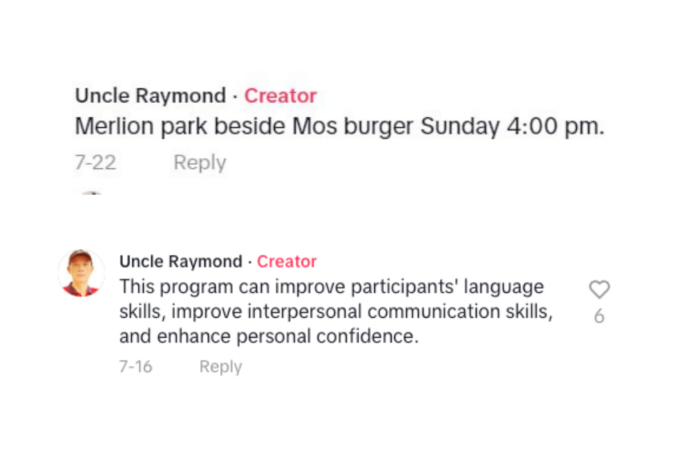 Viral TikToker Uncle Raymond Now Holds Dating Shows In SG