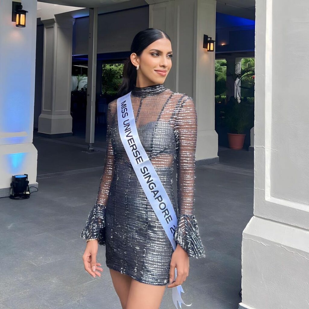 Miss Universe Singapore 2023 Priyanka Annuncia Rocks 3 Outfits
