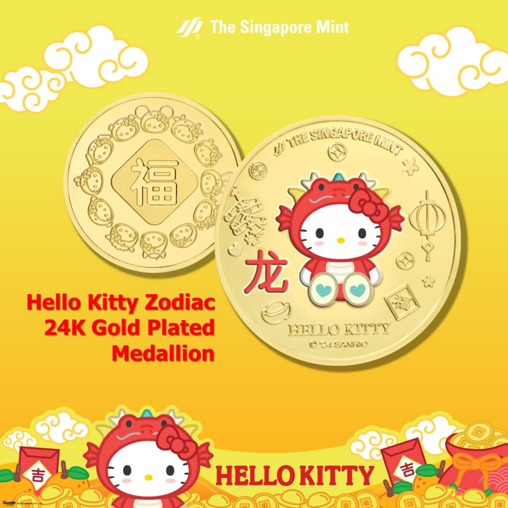 The Singapore Mint Has Sanrio Medallions In Zodiac Animal Outfits