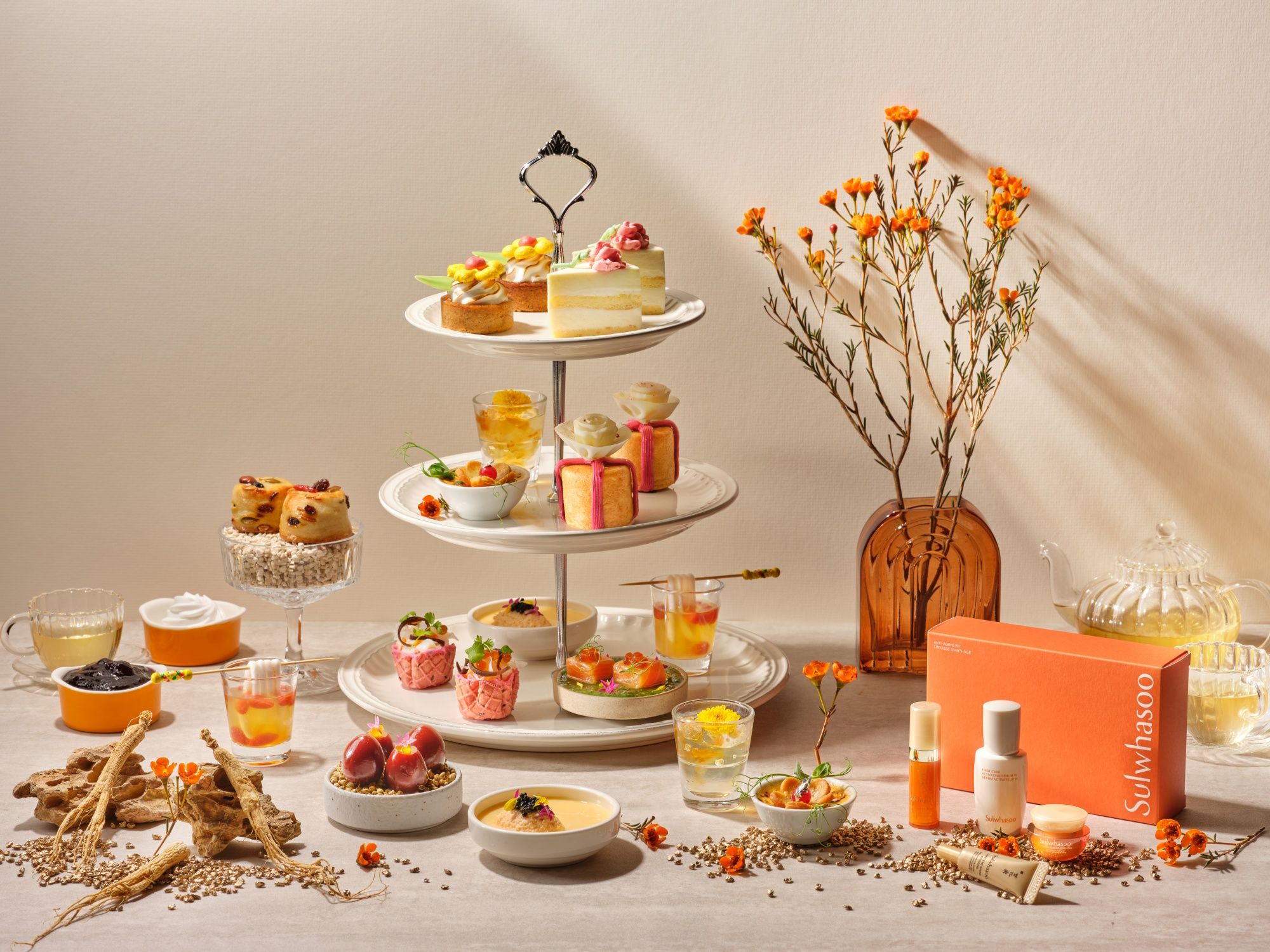 Sofitel x Sulwhasoo Afternoon Tea Set Features Ginseng Snacks