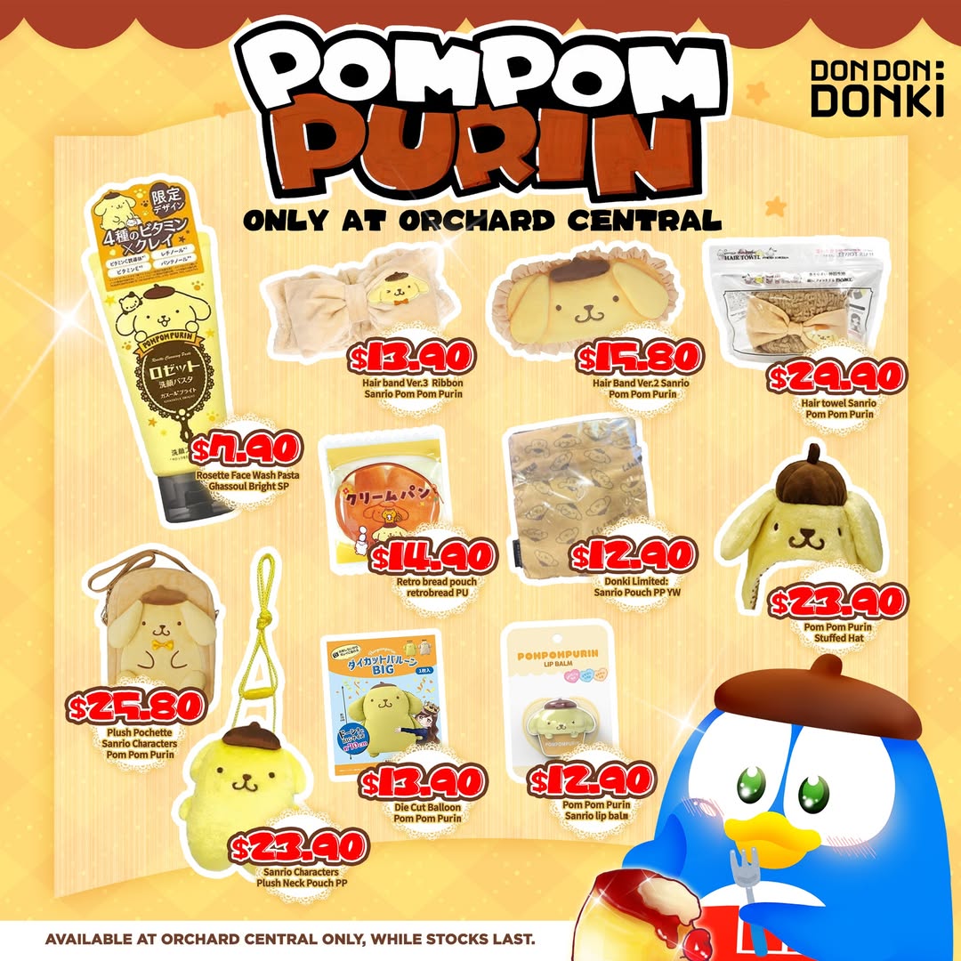 Get Pom Pom Purin Merchandise At Don Don Donki